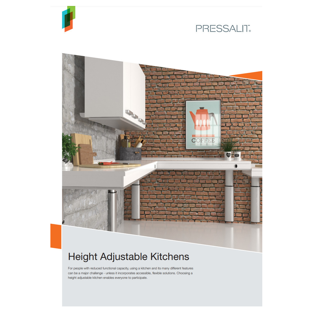 Height adjustable kitchens brochures | Pressalit